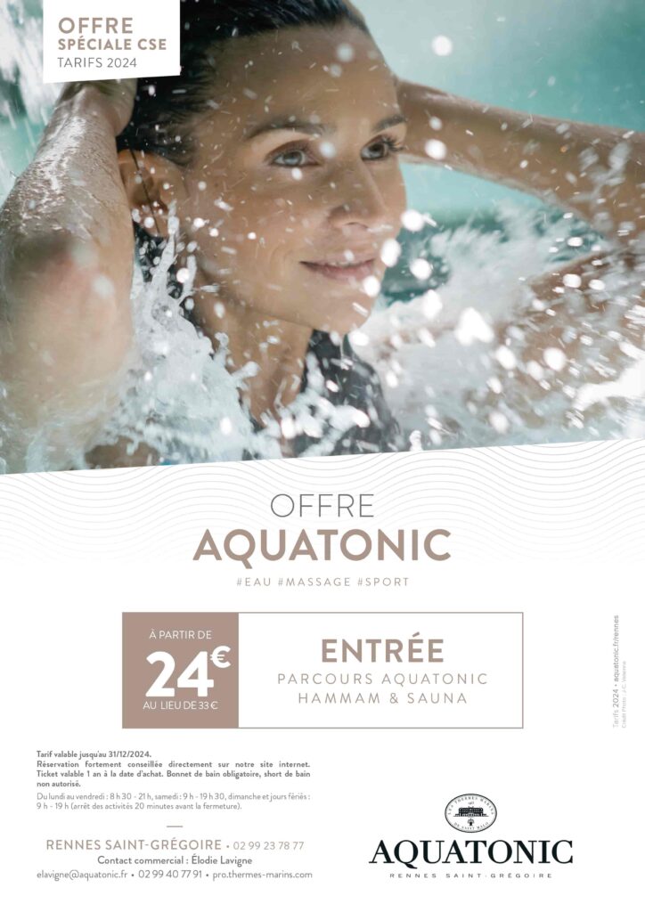 Entrée Aquatonic Rennes - Thermes Marins de St-Malo : Offres pro